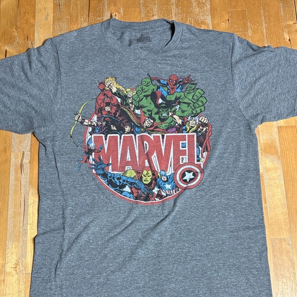 Marvel | Shirts | Marvel Charcoal Superhero Graphic Tee | Poshmark